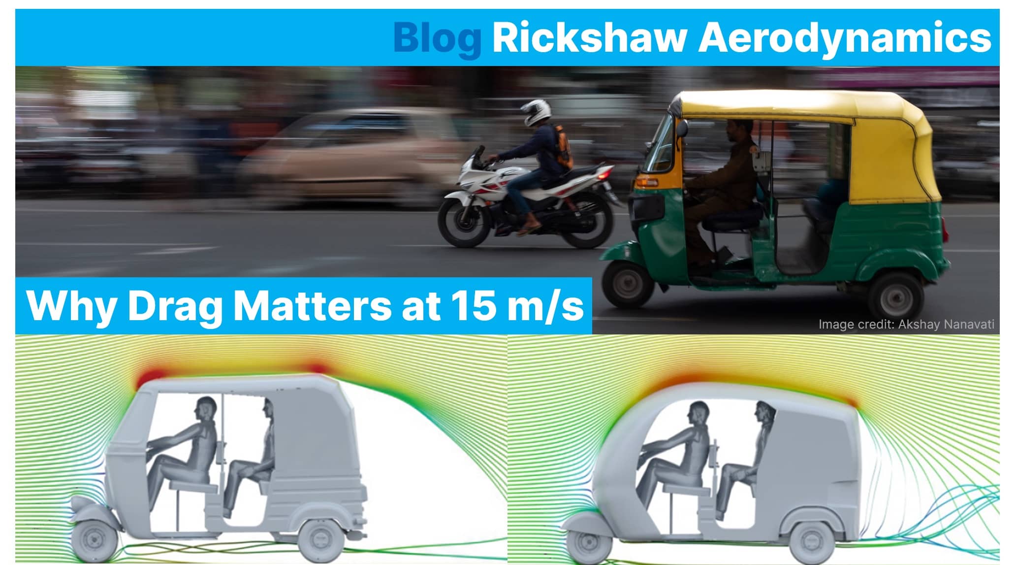 Rickshaw Aerodynamics - Drag at 15 m/s
